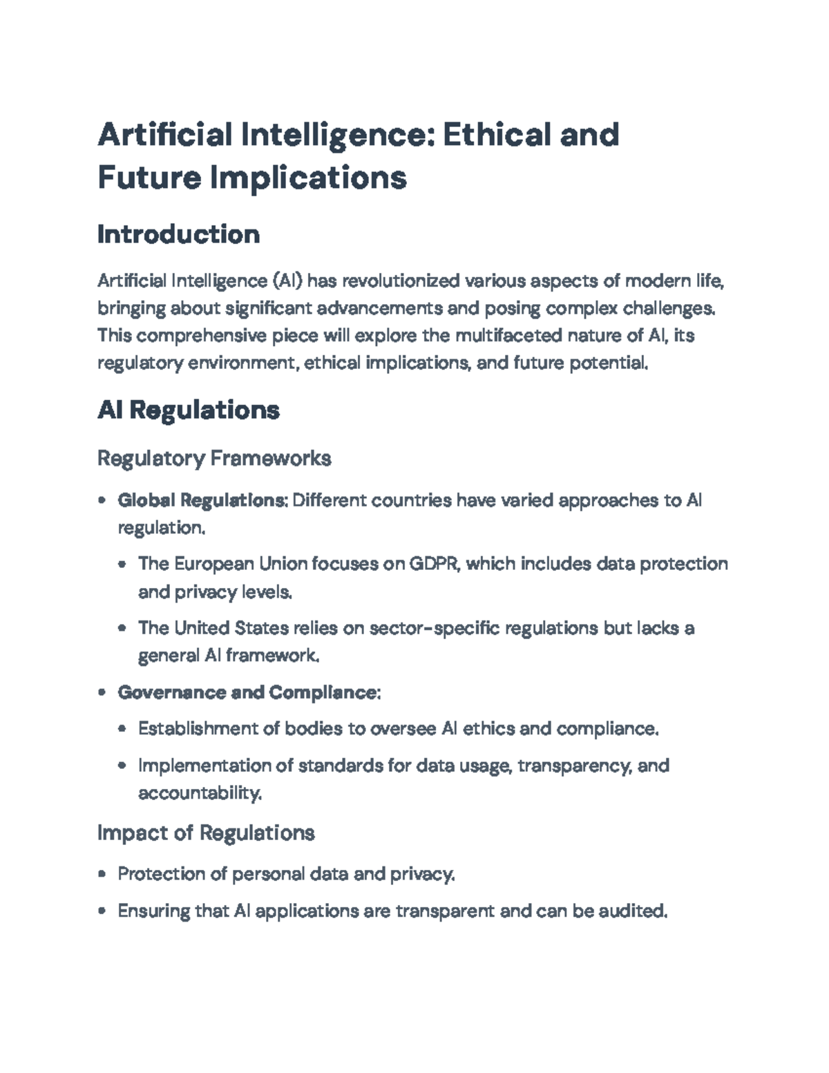 AI Ethics and Future Implications: A Comprehensive Overview ...