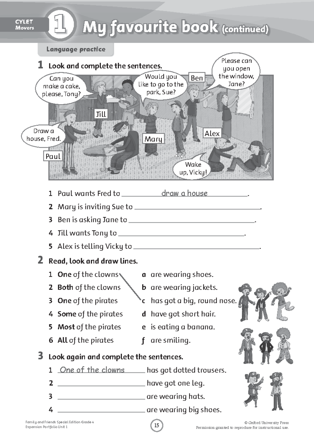 Grade 4 CYLET Movers Family and Friends Unit 1 Mini-Test Review - Studocu