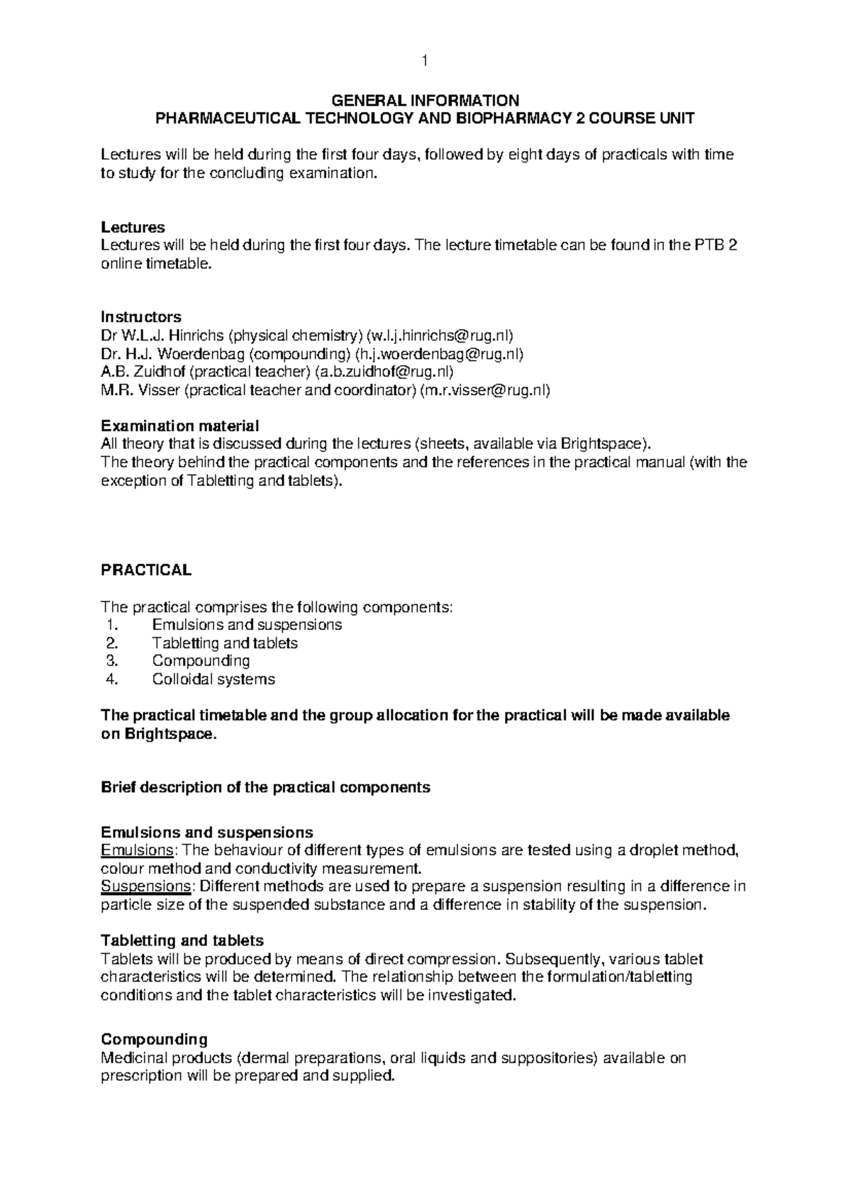 PTB 2 - General Info for Pharmaceutical Technology & Biopharmacy ...