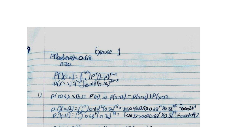 Exercise 1: Probability Calculations and Distributions (Course Code: 0. ...