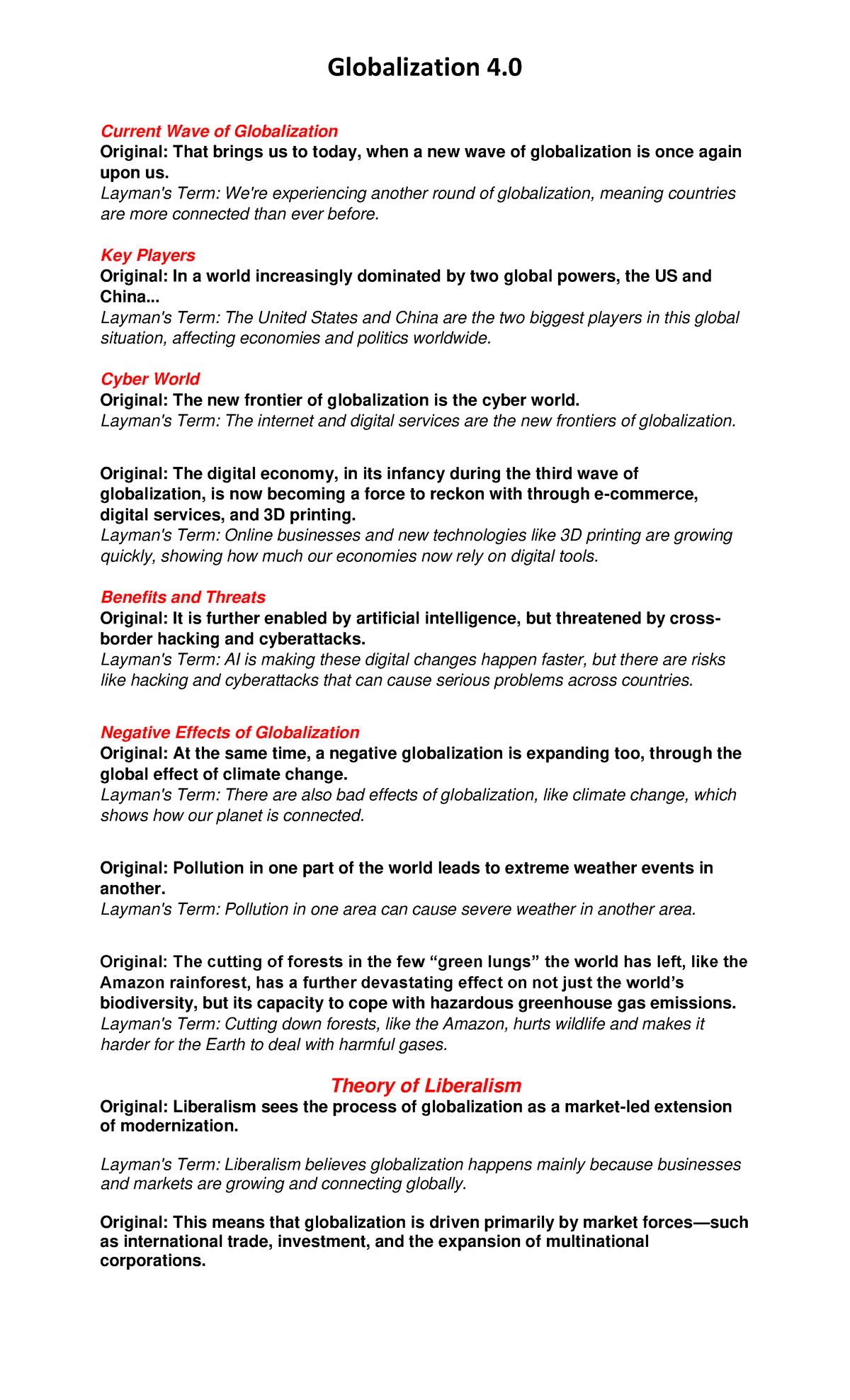 Current Wave of Globalization - Current Wave of Globalization Original ...