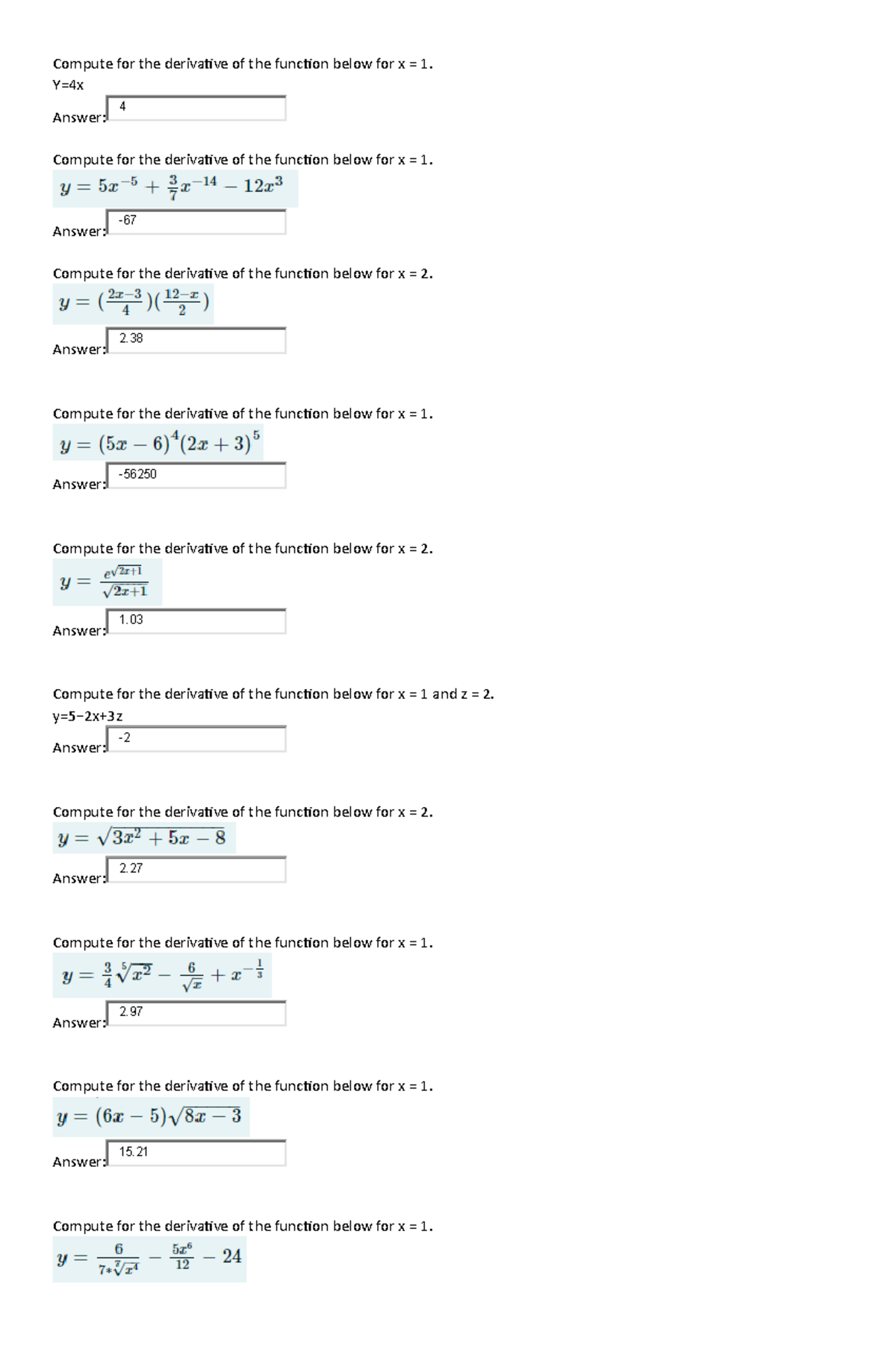 Basic Calculus (MATH101) Midterm Reviewer: Derivatives & Functions - Studocu