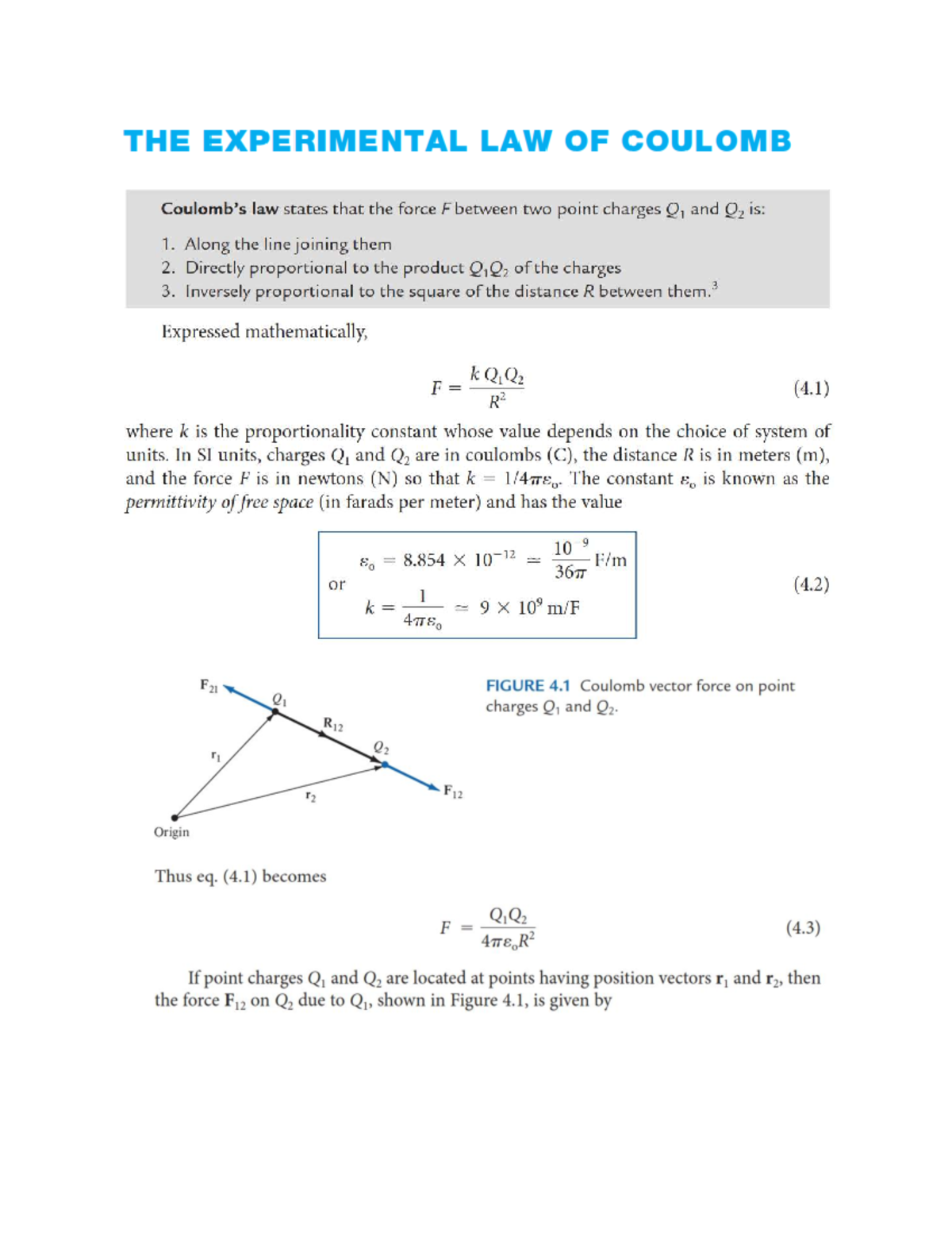 EMT 101: Coulomb's Law and Electric Field Intensity Notes - Studocu