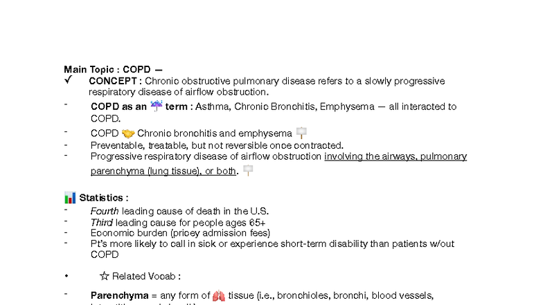 COPD Overview and Management: Key Concepts and Nursing Interventions ...