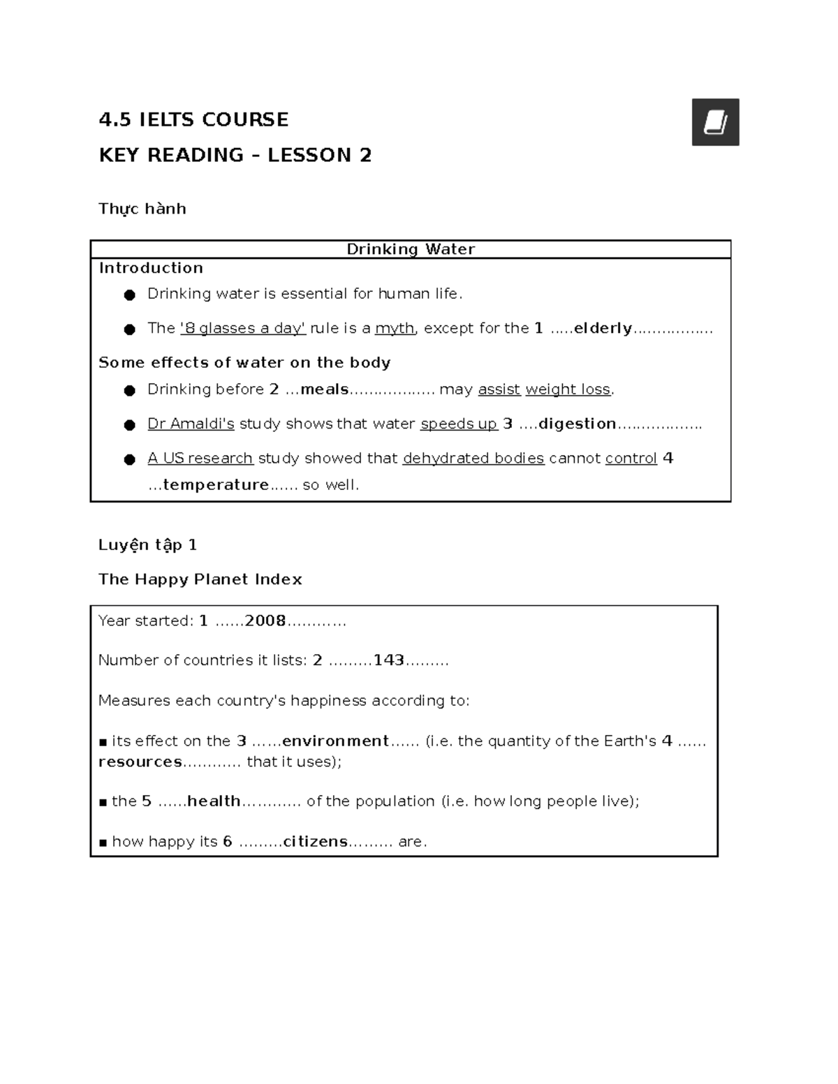 4.5 IELTS Reading - Key Insights and Practice for Lesson 2 - Studocu