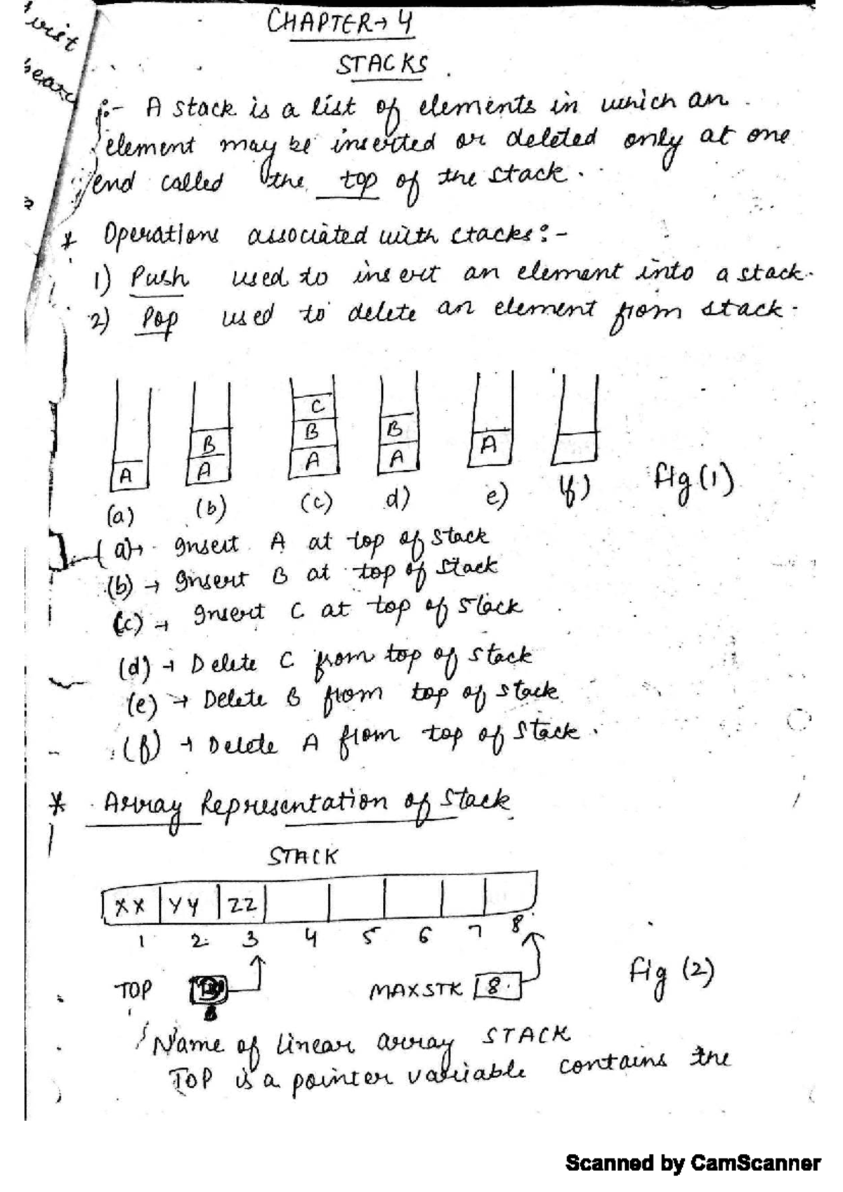 DSA-Stack: Chapter 4 - Understanding Stacks and Their Operations - Studocu