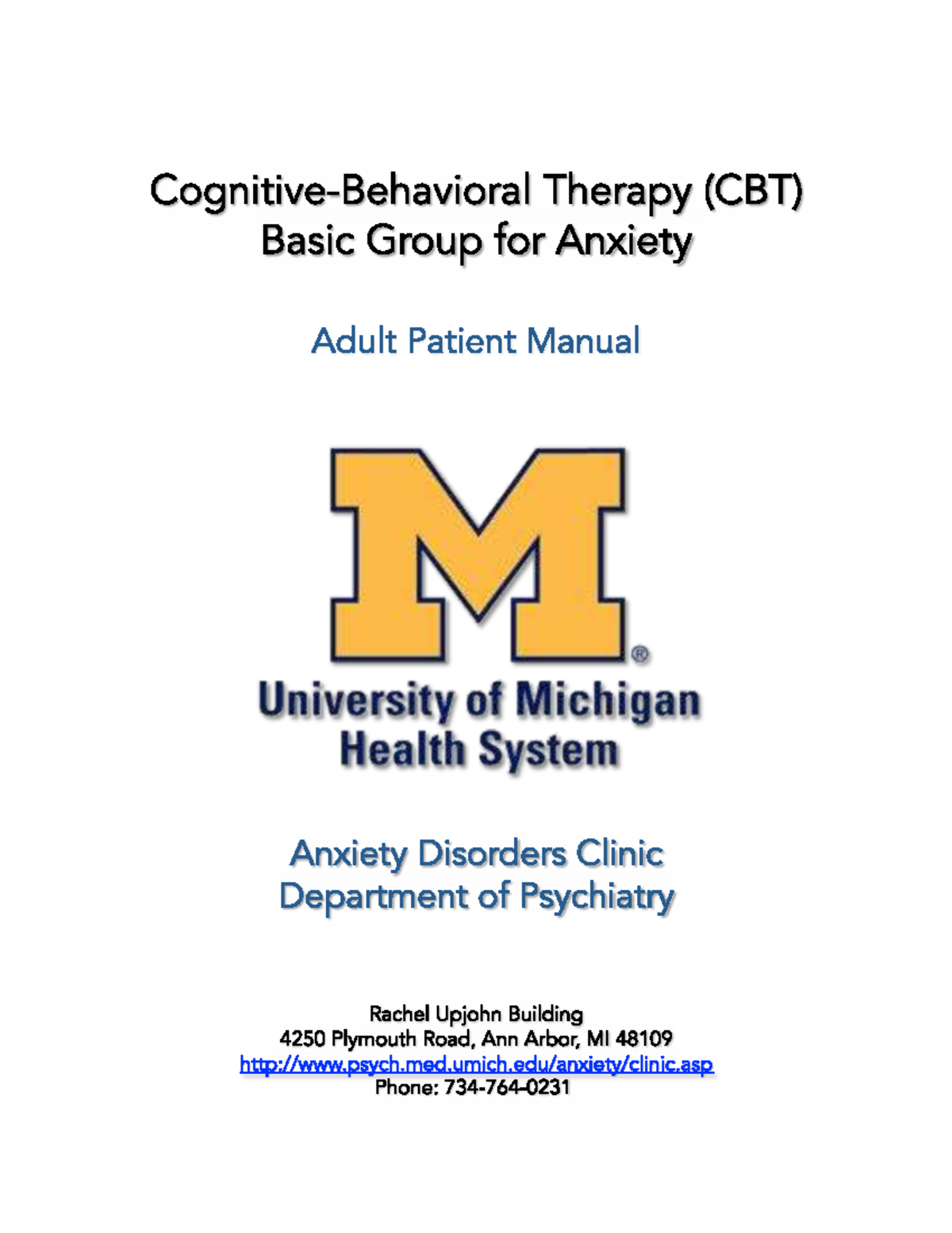 Anxiety Group Manual: CBT Techniques & Skills for Managing Anxiety ...