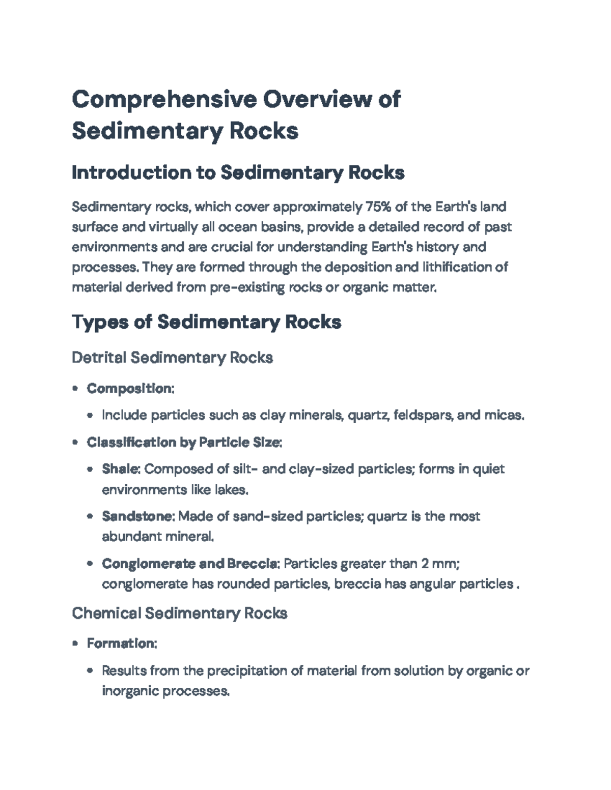 Comprehensive Guide to Sedimentary Rocks: Types, Formation, and ...