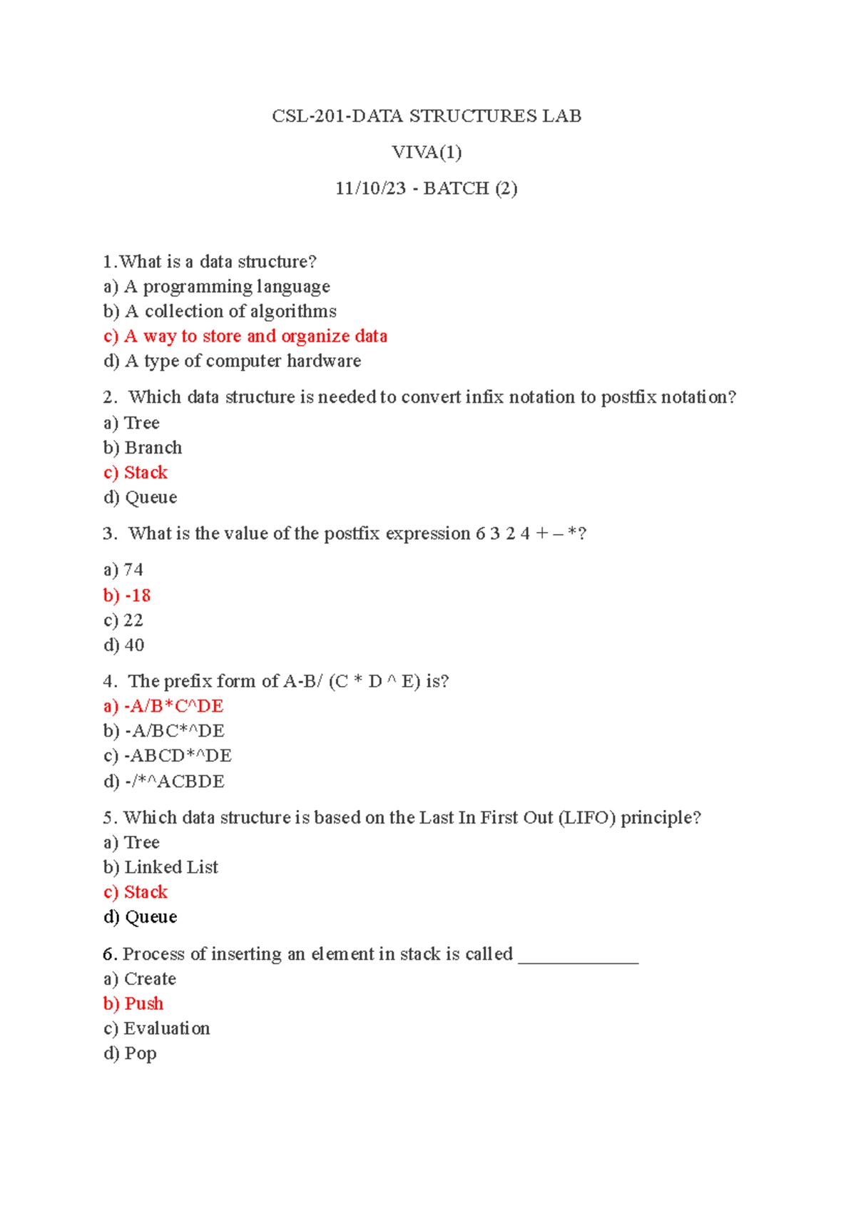 Compiler Design VIVA Questions & Answers for CD Lab - Studocu