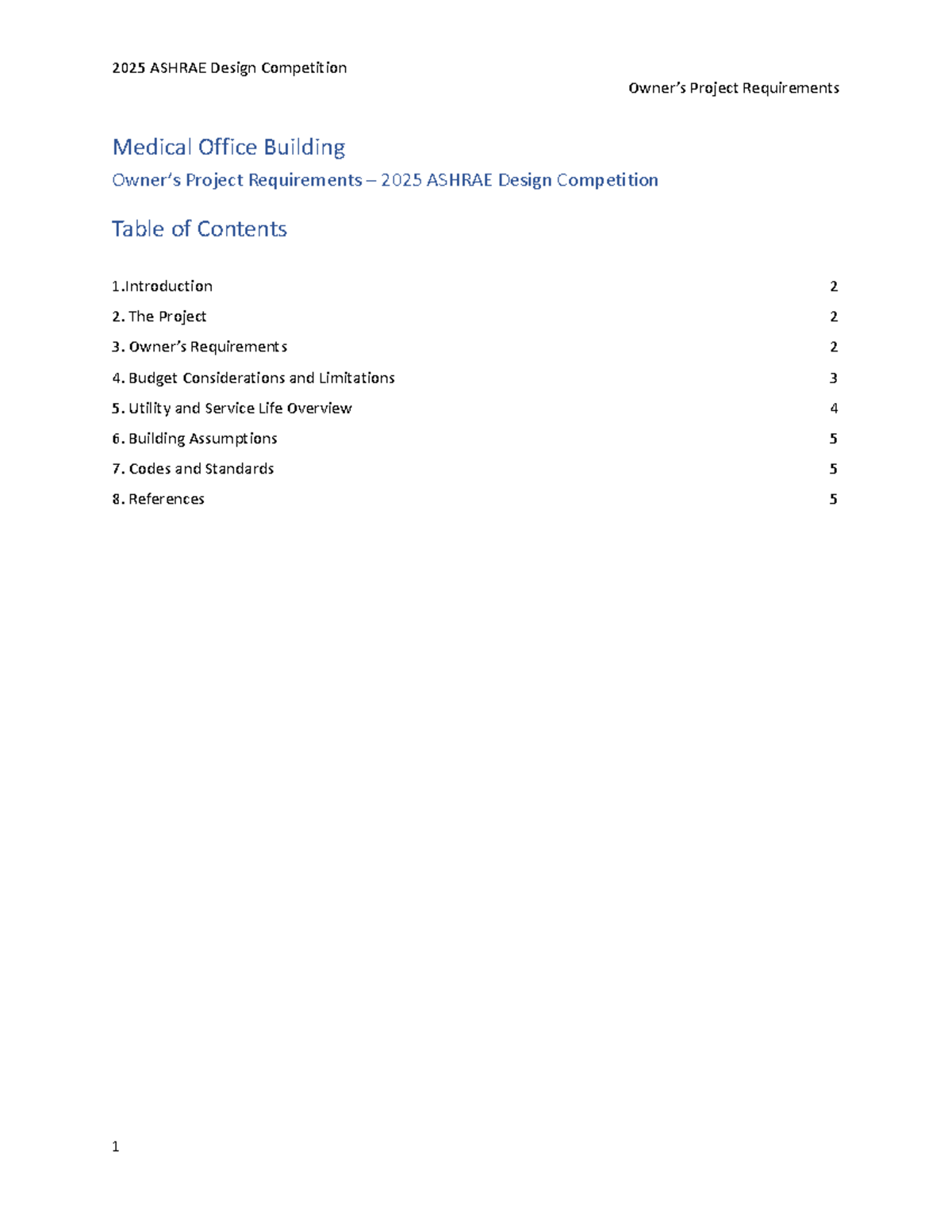2025 ASHRAE Design Competition: Medical Office Building Project ...