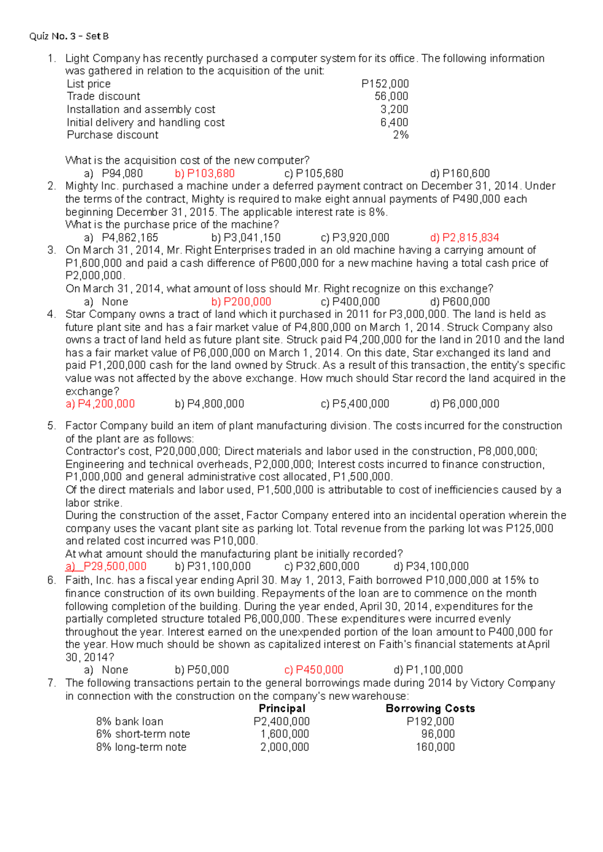 Quizzer on Plant, Property, and Equipment (ACC 101) - Studocu