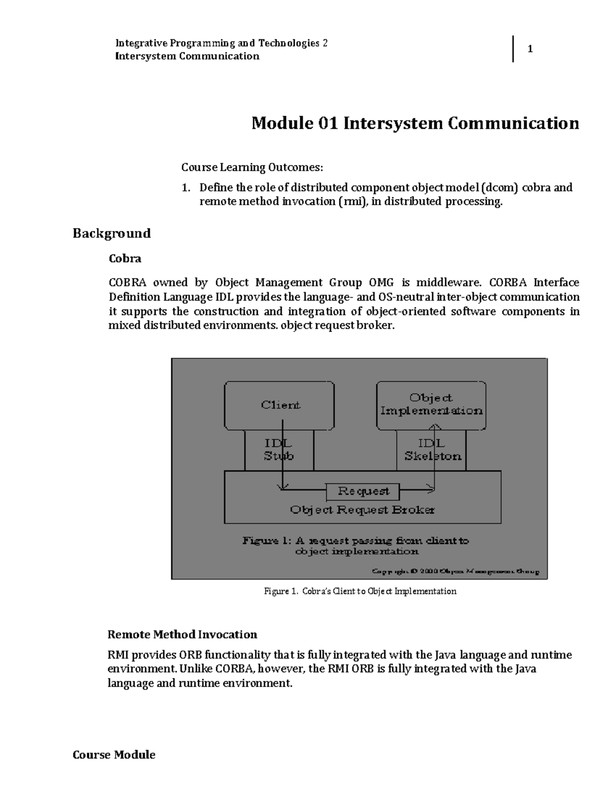 W1 Intersystems Communication - Intersystem Communication 1 Module 01 ...