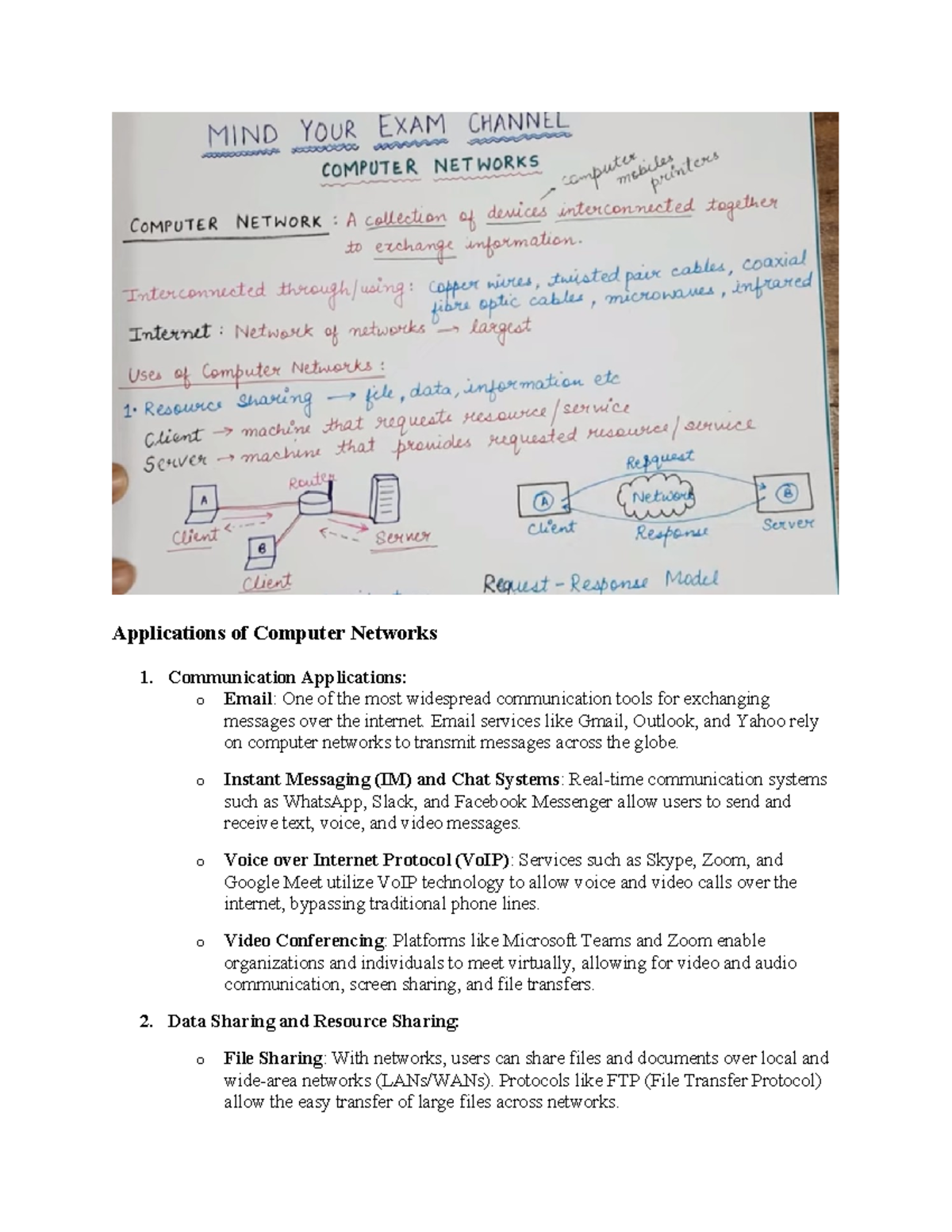 Topic 1 - about computer network introduction - Applications of ...