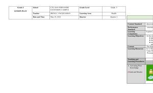 EPP Q3 DLP 14 - EPP DLP - DETAILED LESSON PLAN IN EPP 5 (Sining Pang-Industriyal) DLP Blg.: 14 ...