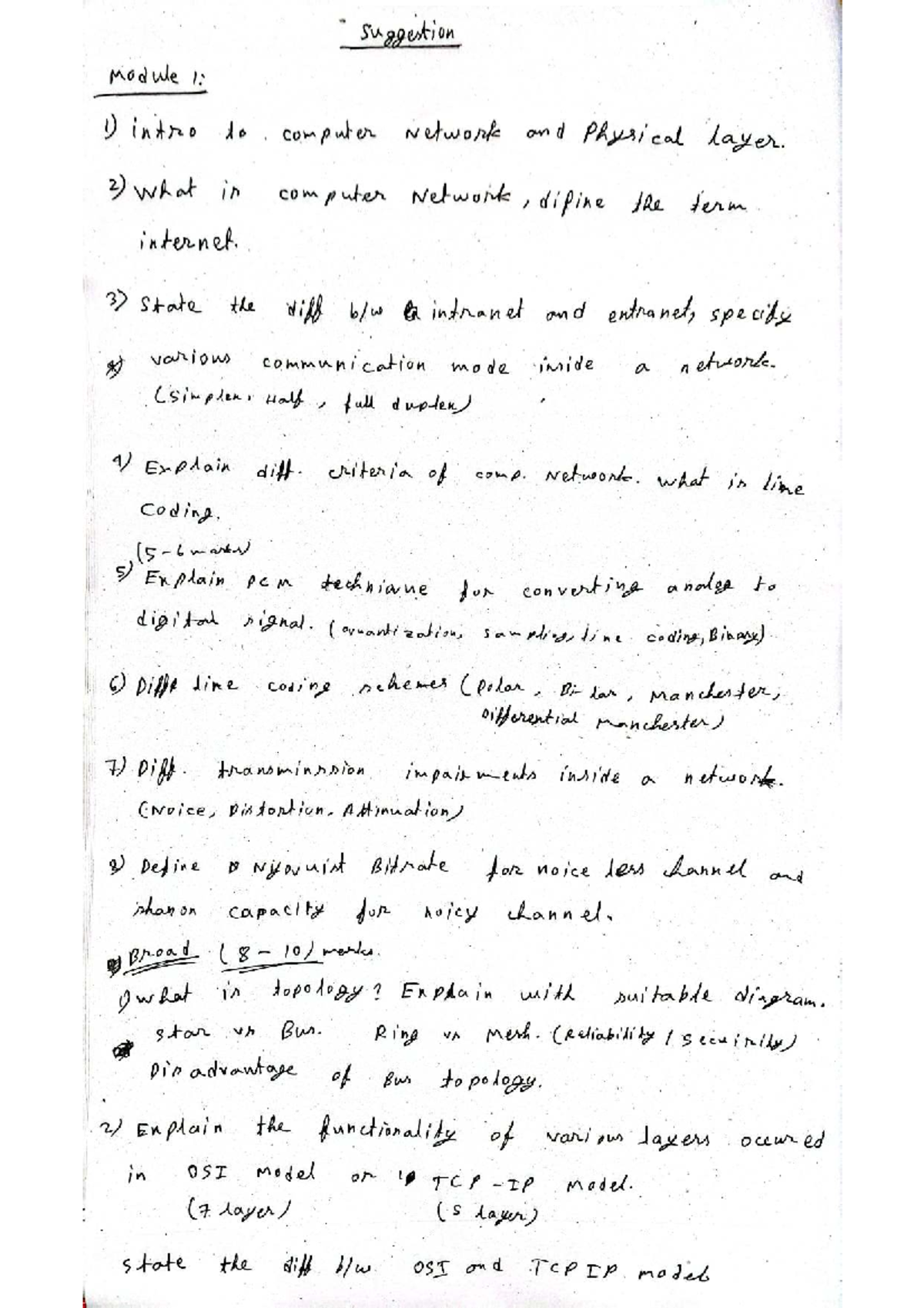 Computer Network Suggestions: Module 1-3 Overview and Key Concepts ...