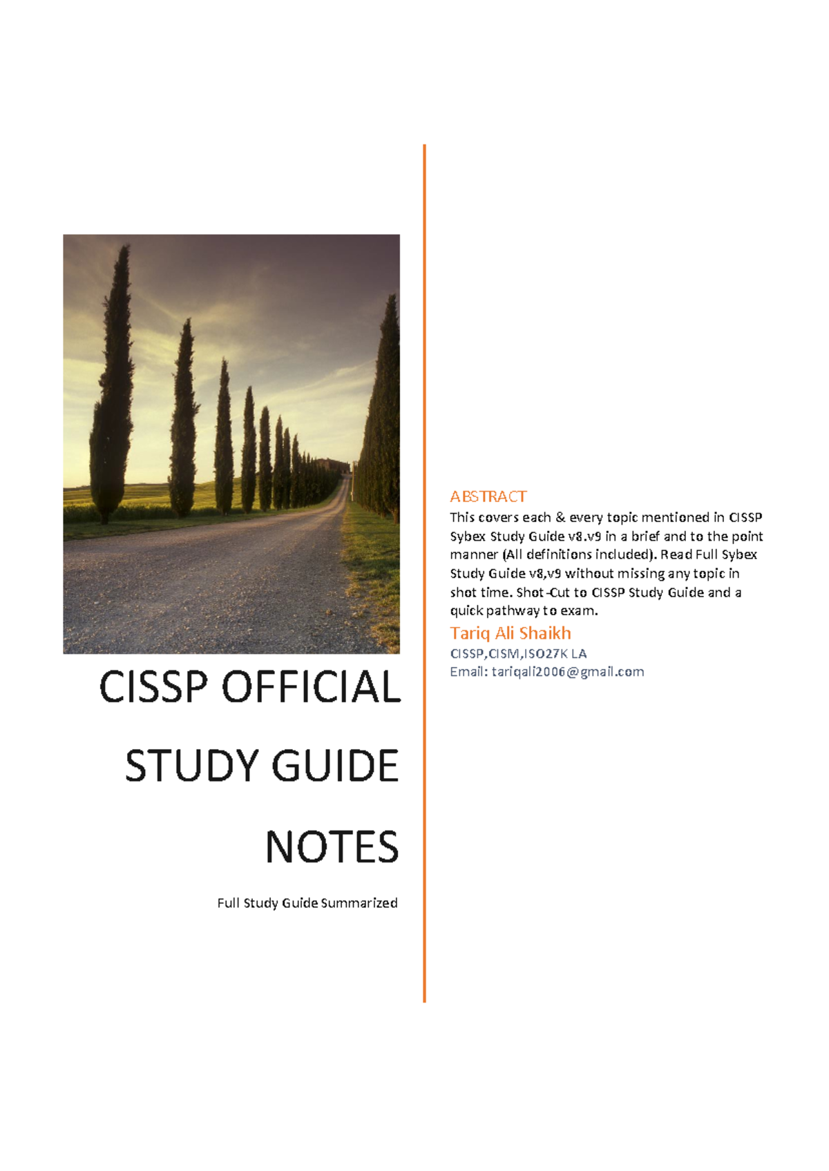 CISSP Study Guide: Comprehensive Notes for Exam Prep - Studocu