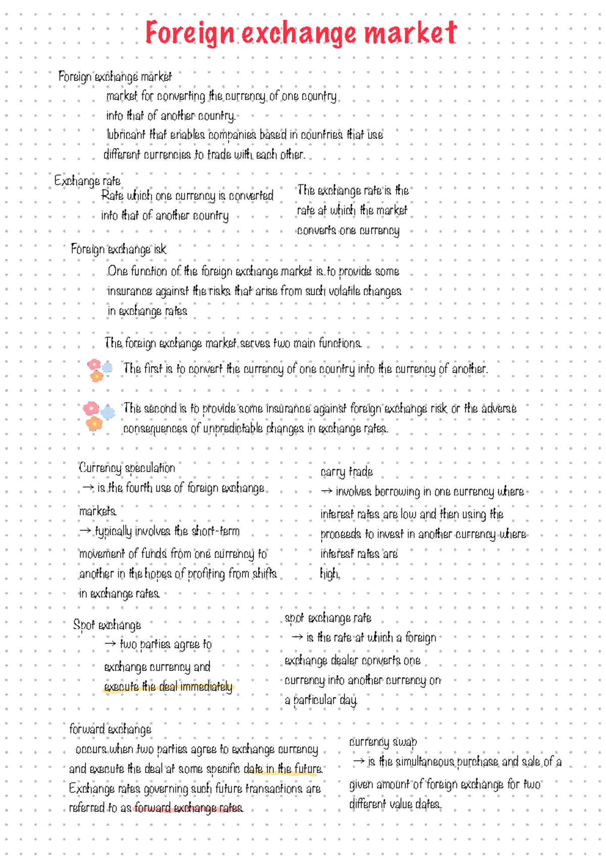Foreign Exchange Market Overview: Functions & Theories - Studocu