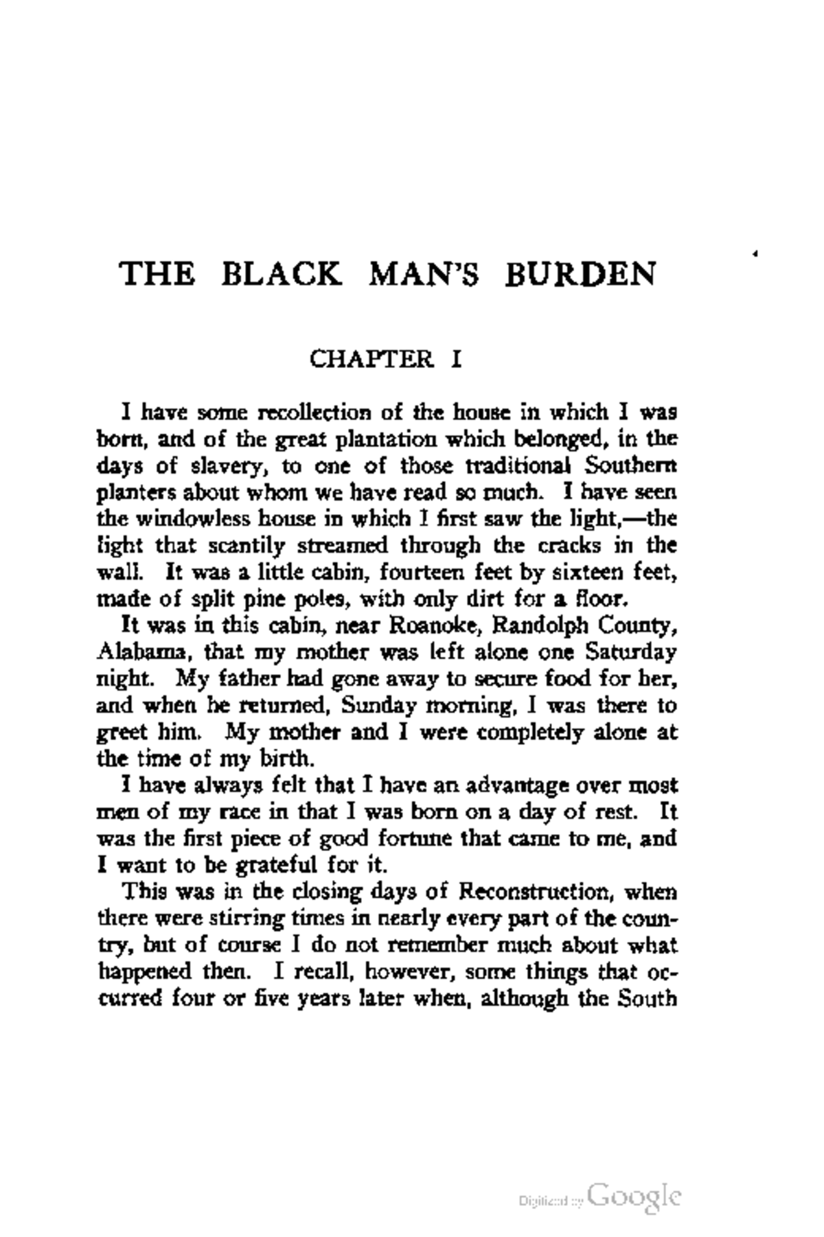 The Black Man's Burden: Childhood Experiences and Struggles in Alabama ...