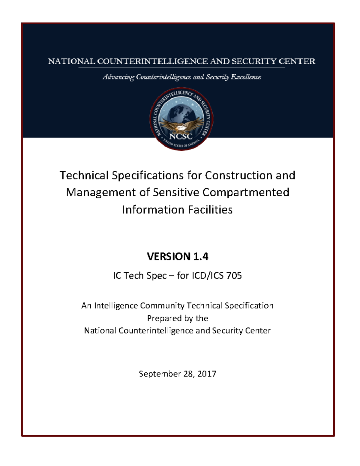 Technical Specifications for SCIF Construction and Management - Studocu