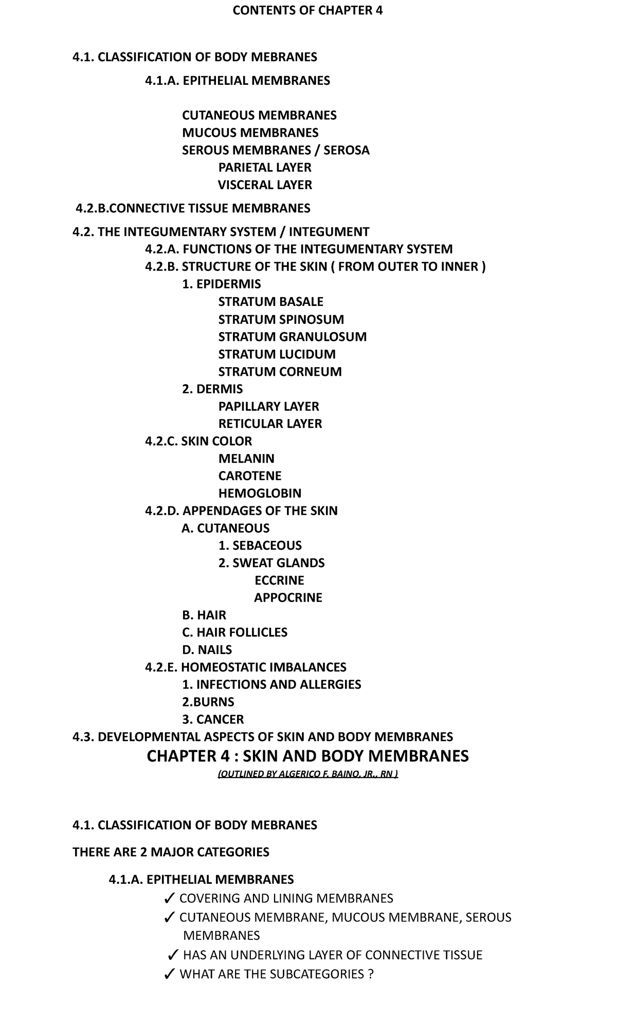 Chapter 4: Skin and Body Membranes - Integumentary System Overview ...
