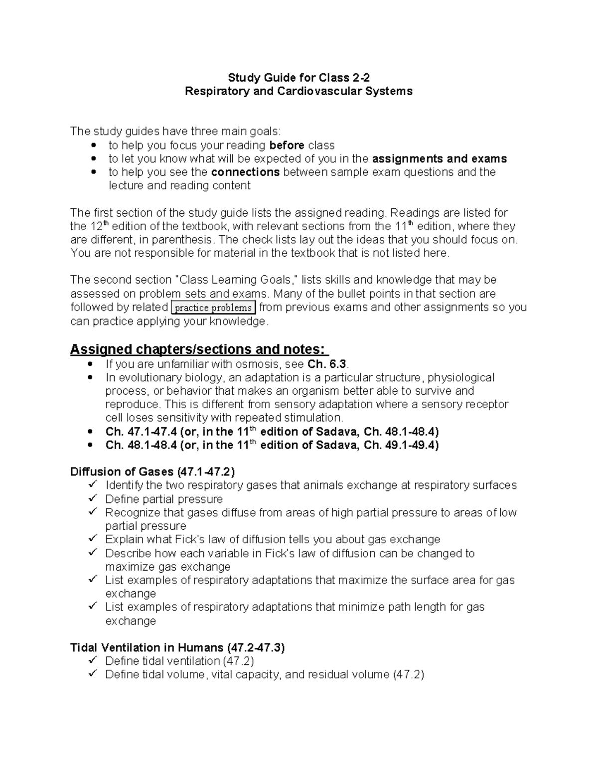 2-2 Study Guide: Understanding Respiratory & Cardiovascular Systems ...