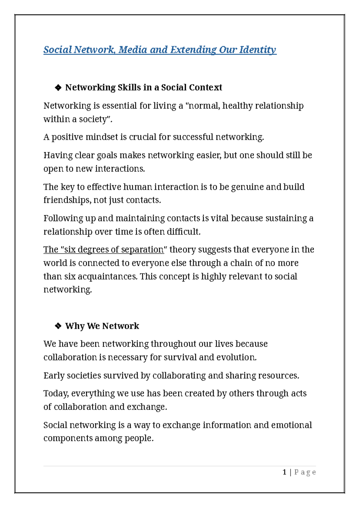 Social Networking & Emotional Intelligence: SSD Course Notes - Studocu
