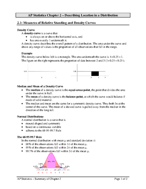 AP Stats Ch 2 Practice Test Ans - AP stats Chapter 2 Practice Test Name ...