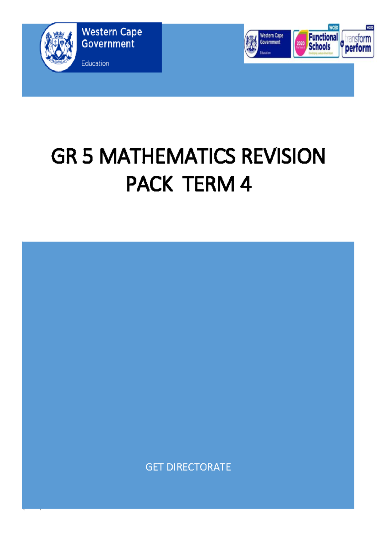 Grade 5 Maths Revision - Area, Perimeter, and Volume Activities - Studocu