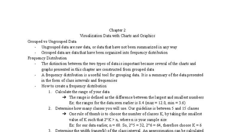 Chapter 2 Visualizing Data With Charts Grouped Vs Ungrouped Data 6326