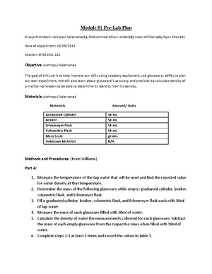 Titration - Assignment Module #3 Post-Lab Questions Submission - Module ...