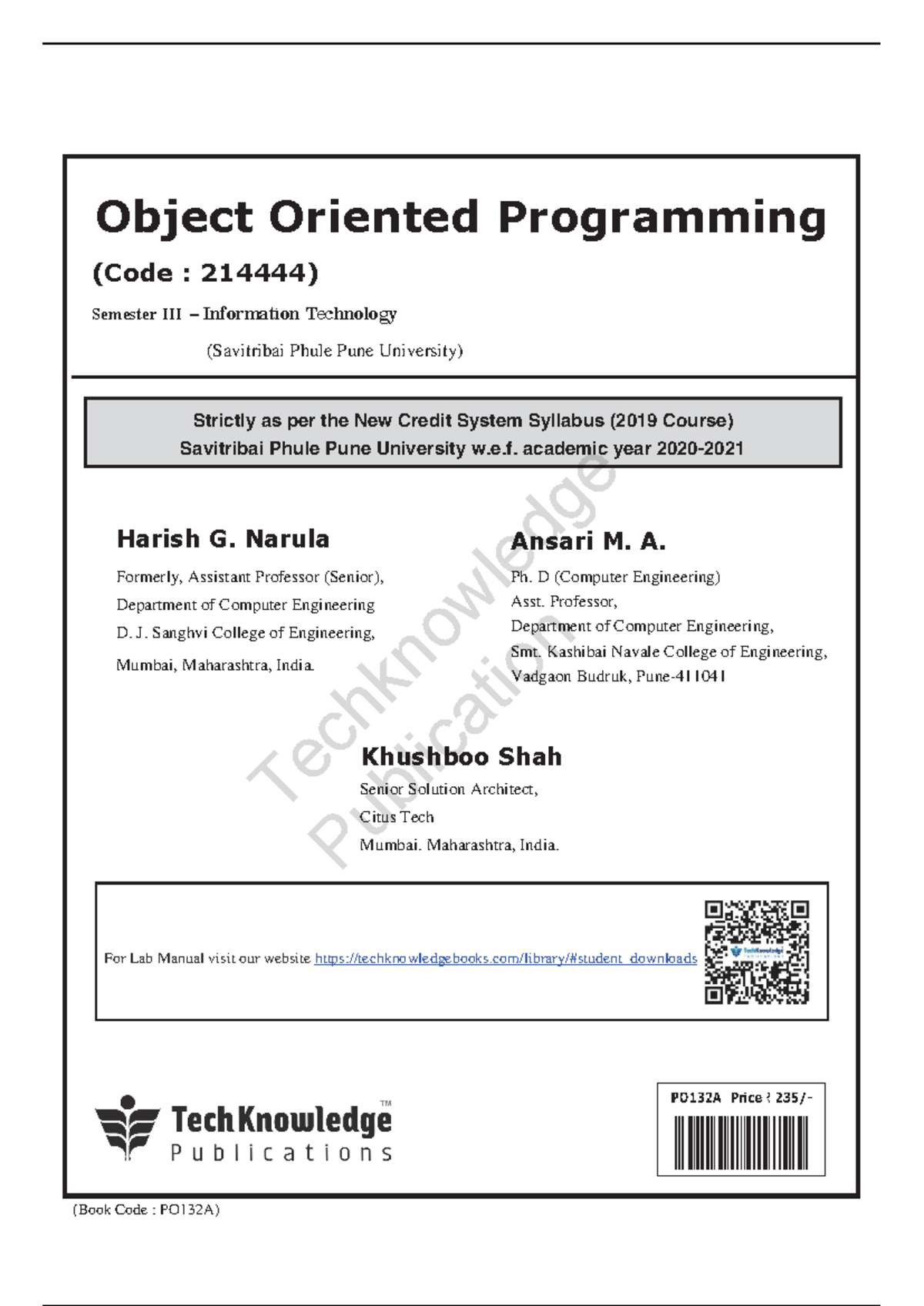 OOP - Comprehensive Summary for PO132A Course in IT - Studocu