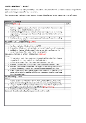 Unit 2 Structure for Part A and B - Unit 2: Structure for activity 1 ...