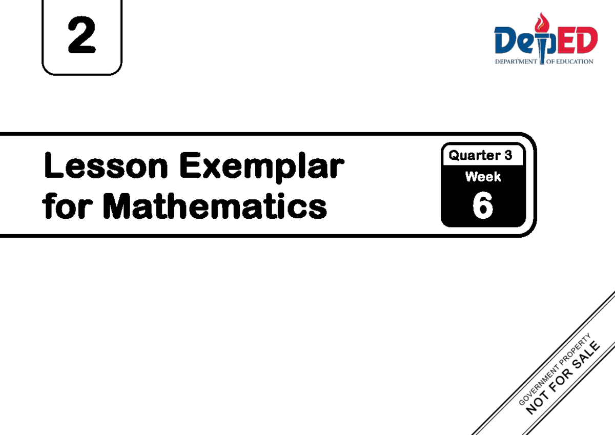LE Math2 Q3 Week 6: Lesson Exemplar on Division Concepts - Studocu