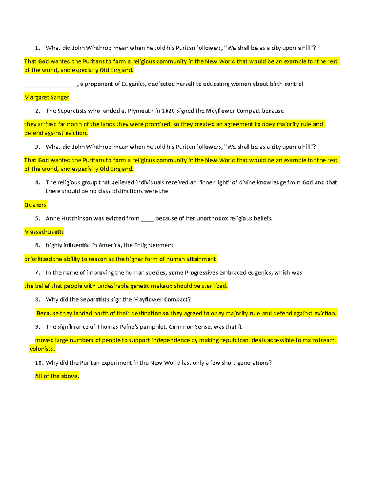 Quiz 2 HIS-144 U.S. History Themes: Key Concepts & Figures - Studocu