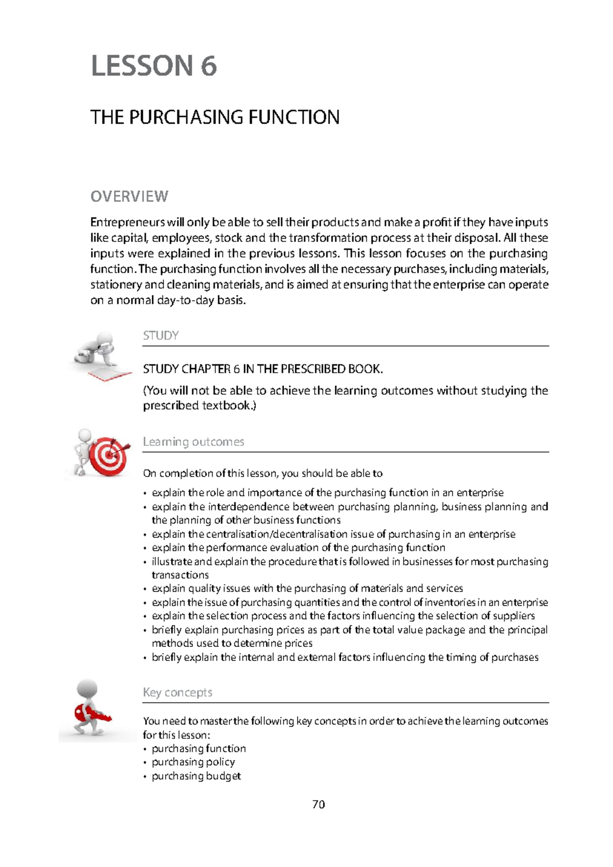 BSM1602/1 Lesson 6: The Purchasing Function - Studocu