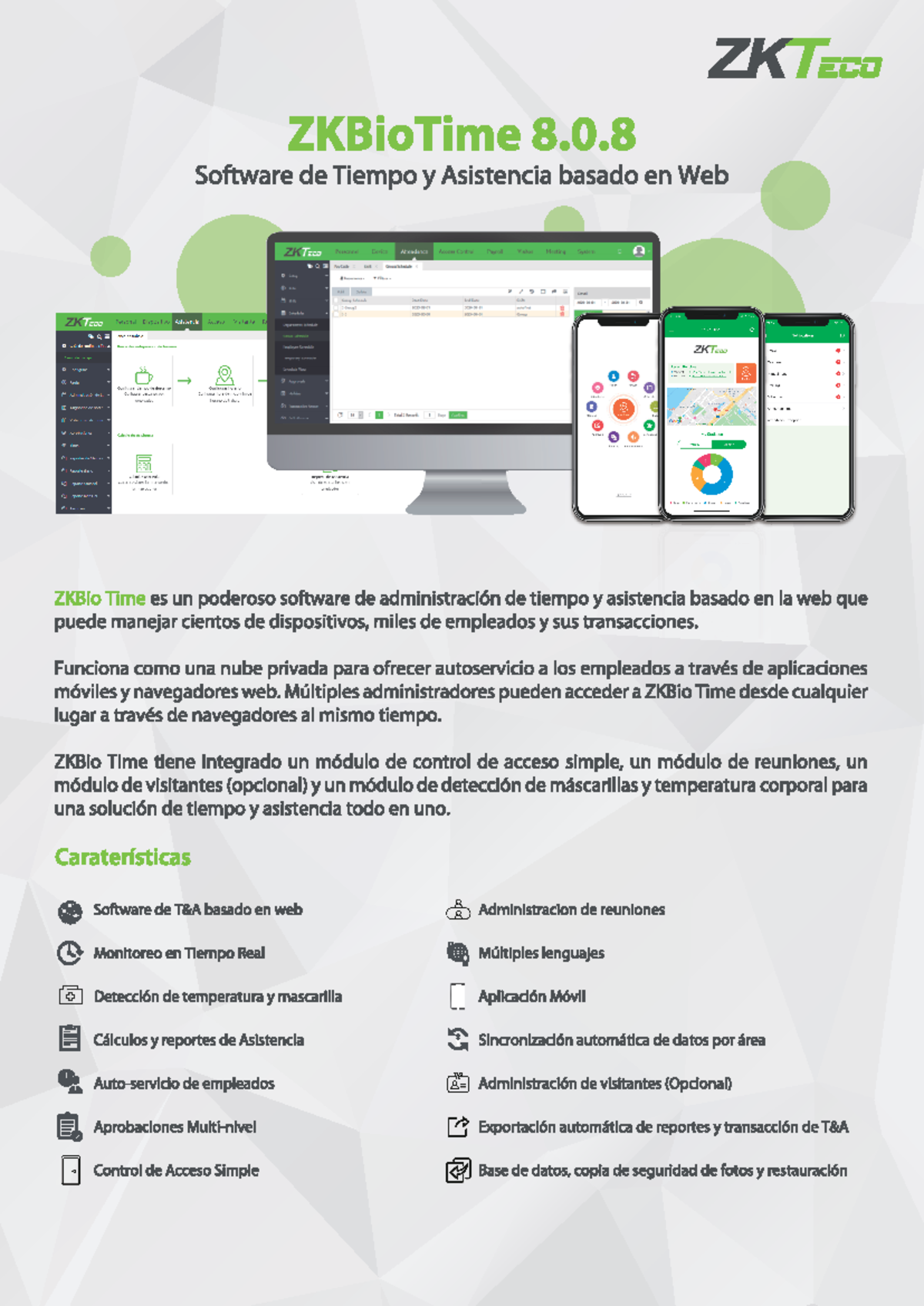 ZKBio Time 8.0 Web-Based Attendance Management Overview - Studocu
