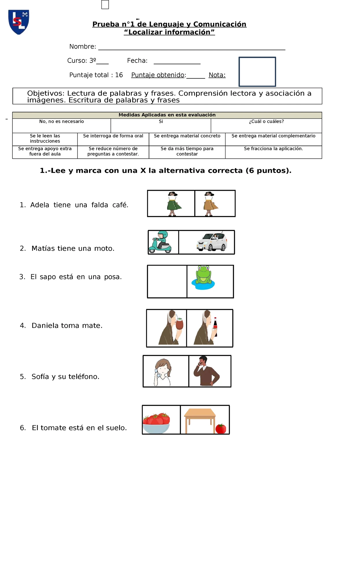 Prueba de Lenguaje y Comunicación: Causa y Efecto - 3º Curso - Studocu