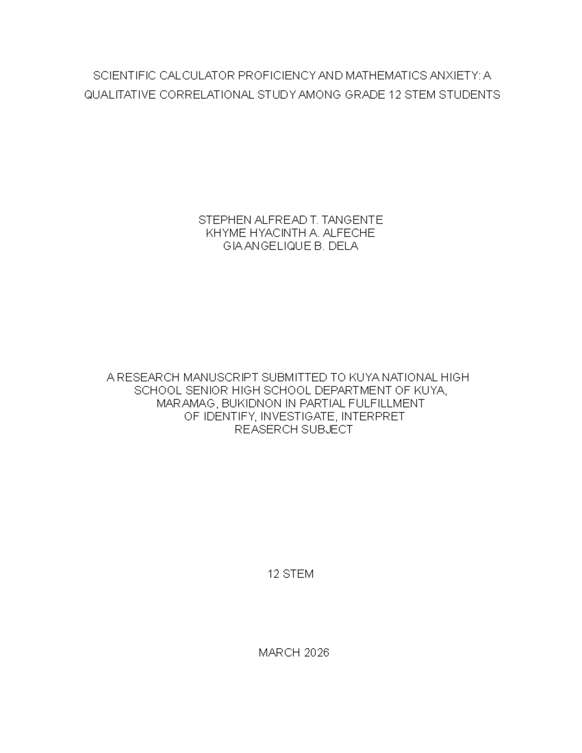 Cover-PAGE - Yes - Capstone and Research 1 - SCIENTIFIC CALCULATOR ...