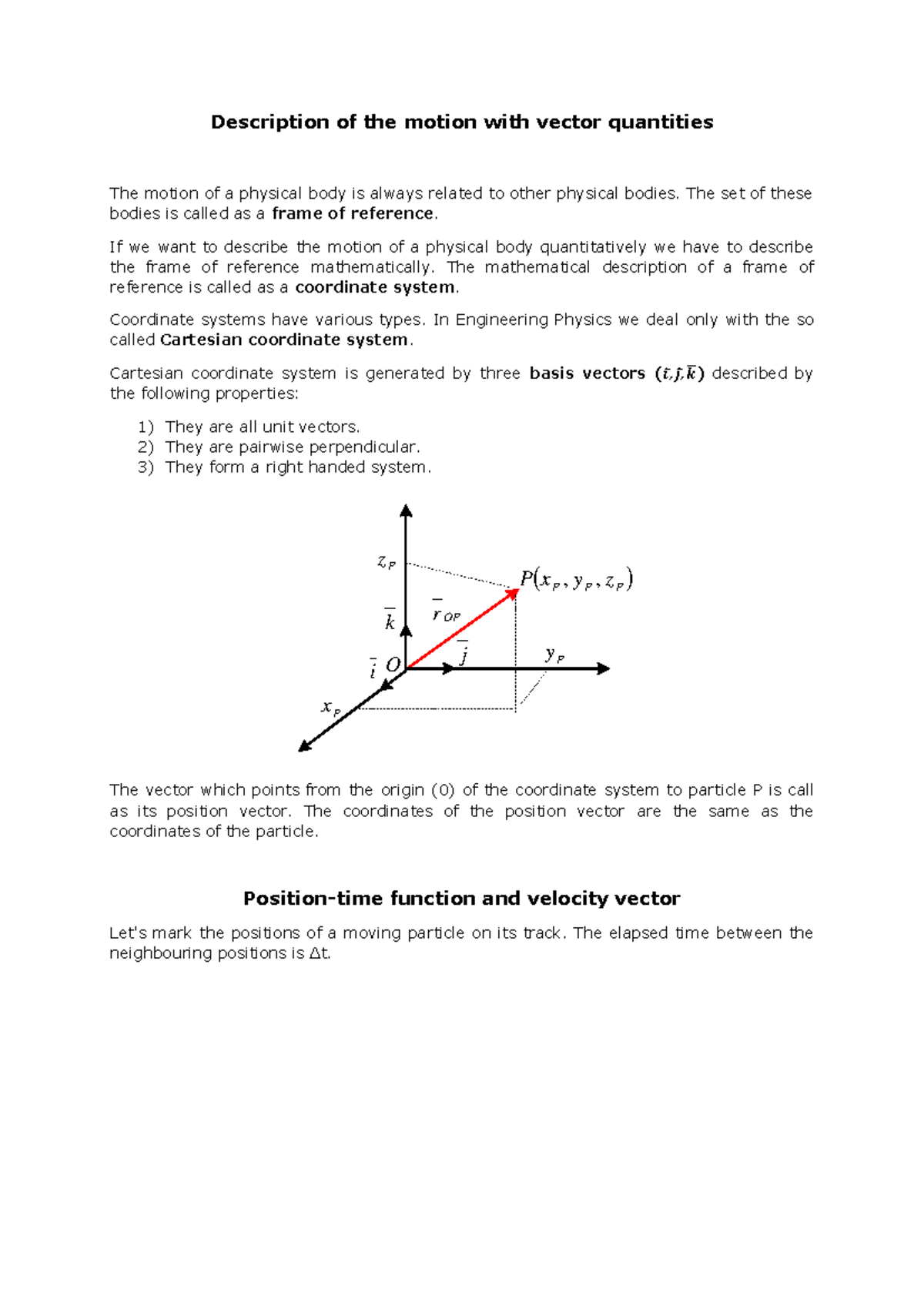 ENG PHYS Lecture 2: Motion and Vector Quantities Explained - Studocu