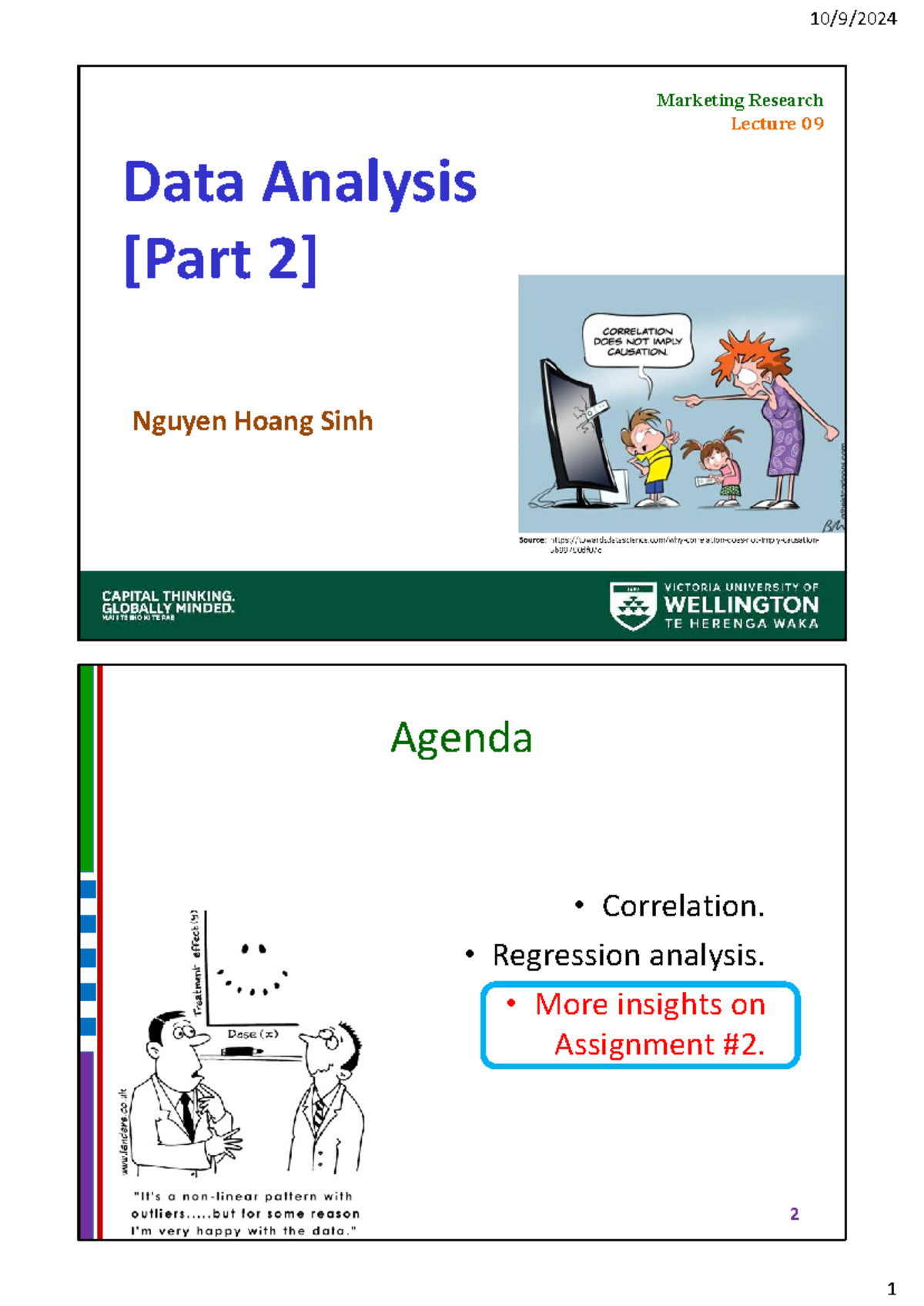 Marketing Research L09: Data Analysis & Regression Insights - Studocu