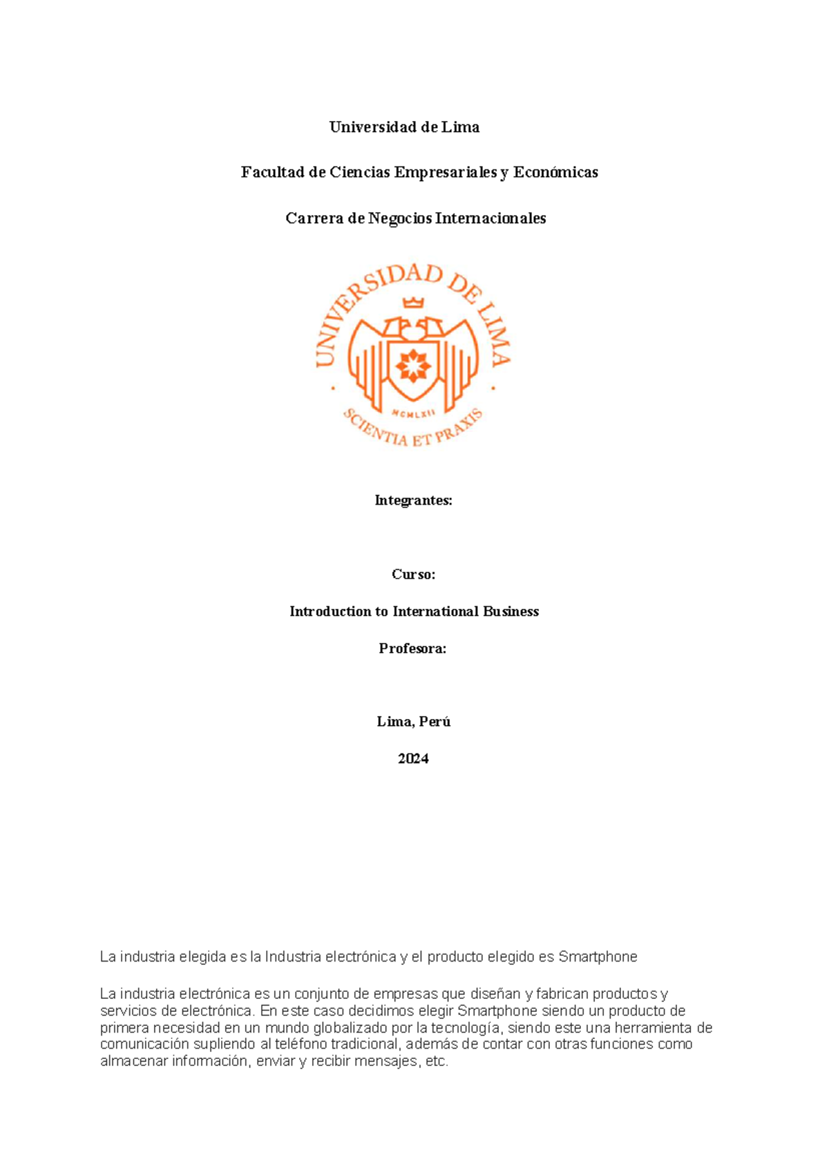 Proyecto Fin de Curso: Análisis de la Industria Electrónica y ...