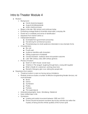 Thtr 1020 chap 4 homework - It is very important for directors to ...
