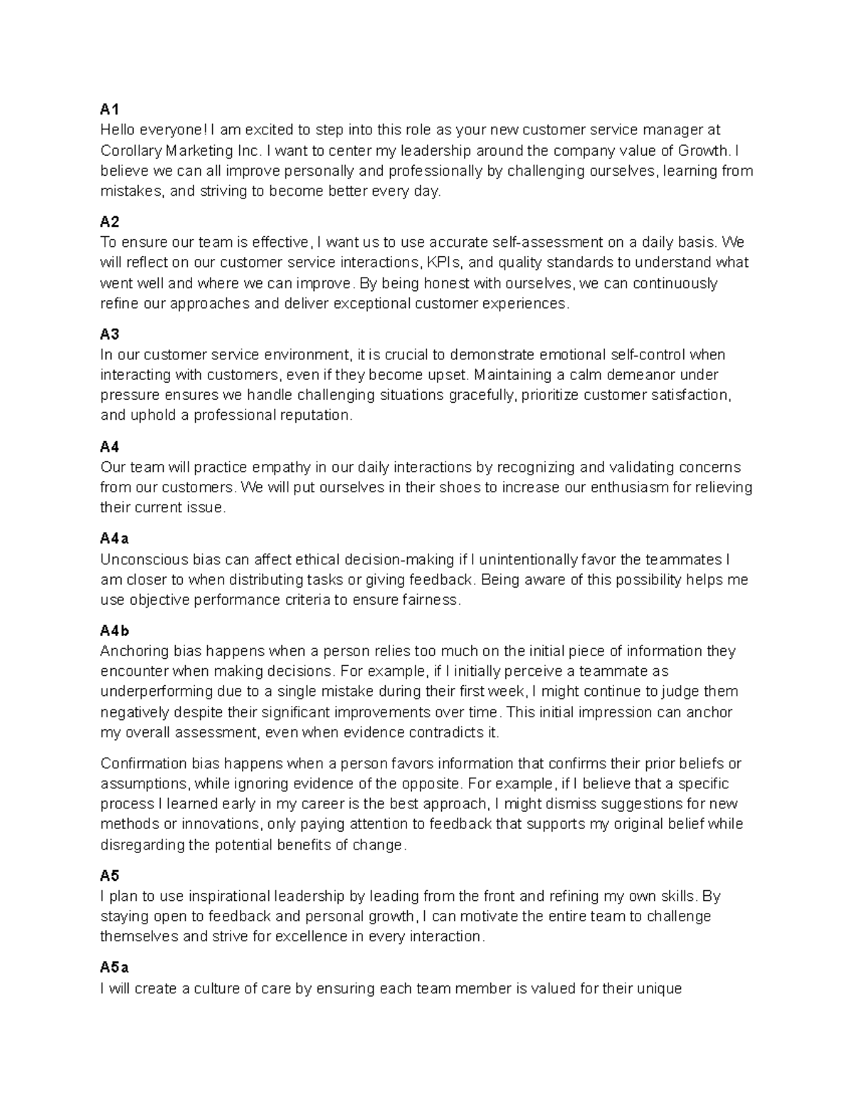 WGU D253 Task 2 - Leadership and Customer Service Strategies - Studocu