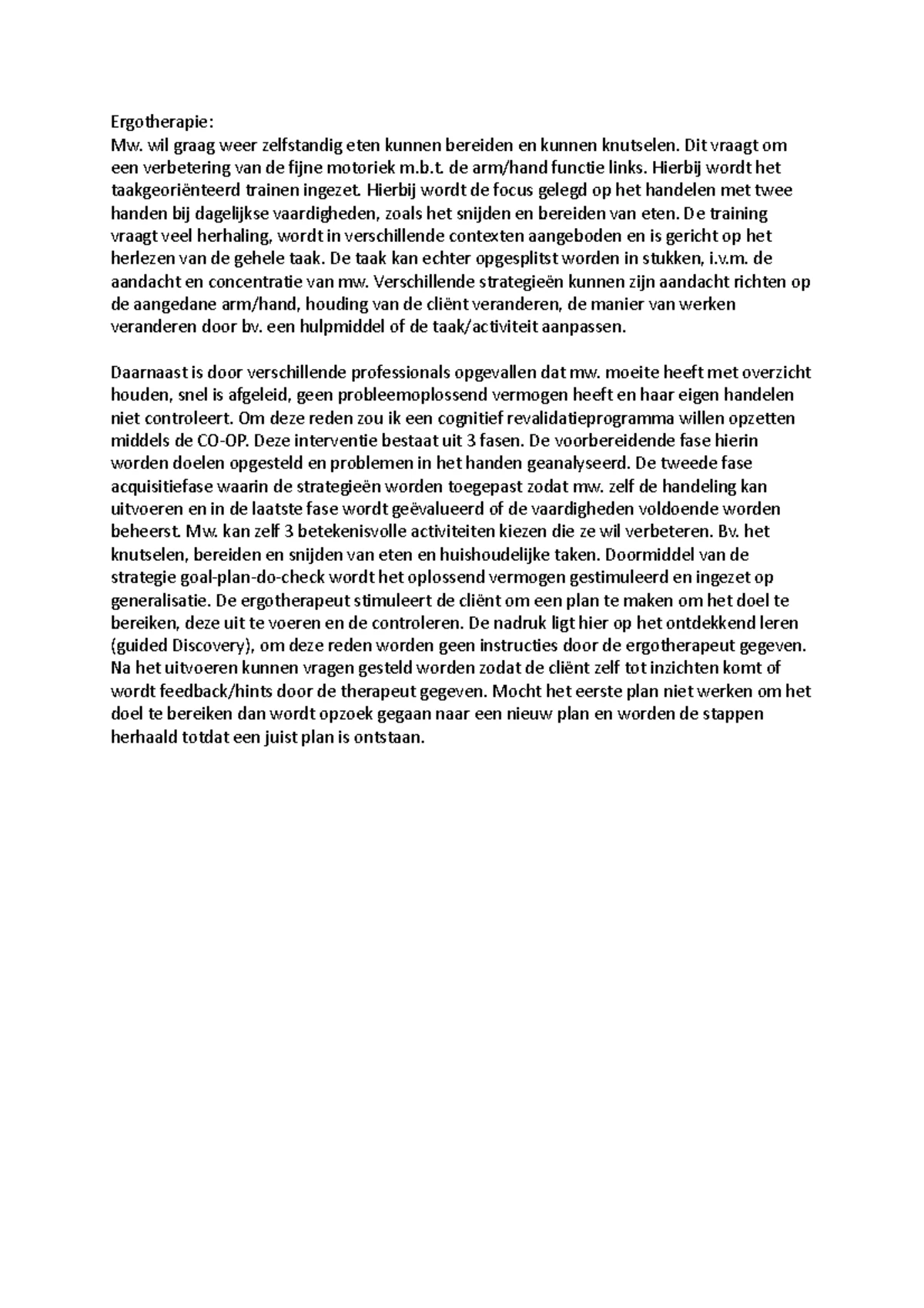 RPS-formulier - Formulier om multidisciplinair in te vullen - Functies ...