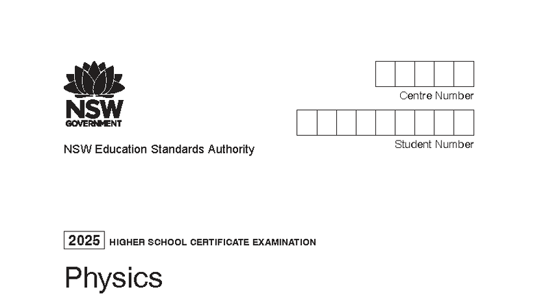 2025 HSC Physics Exam: Comprehensive Study Guide - Studocu