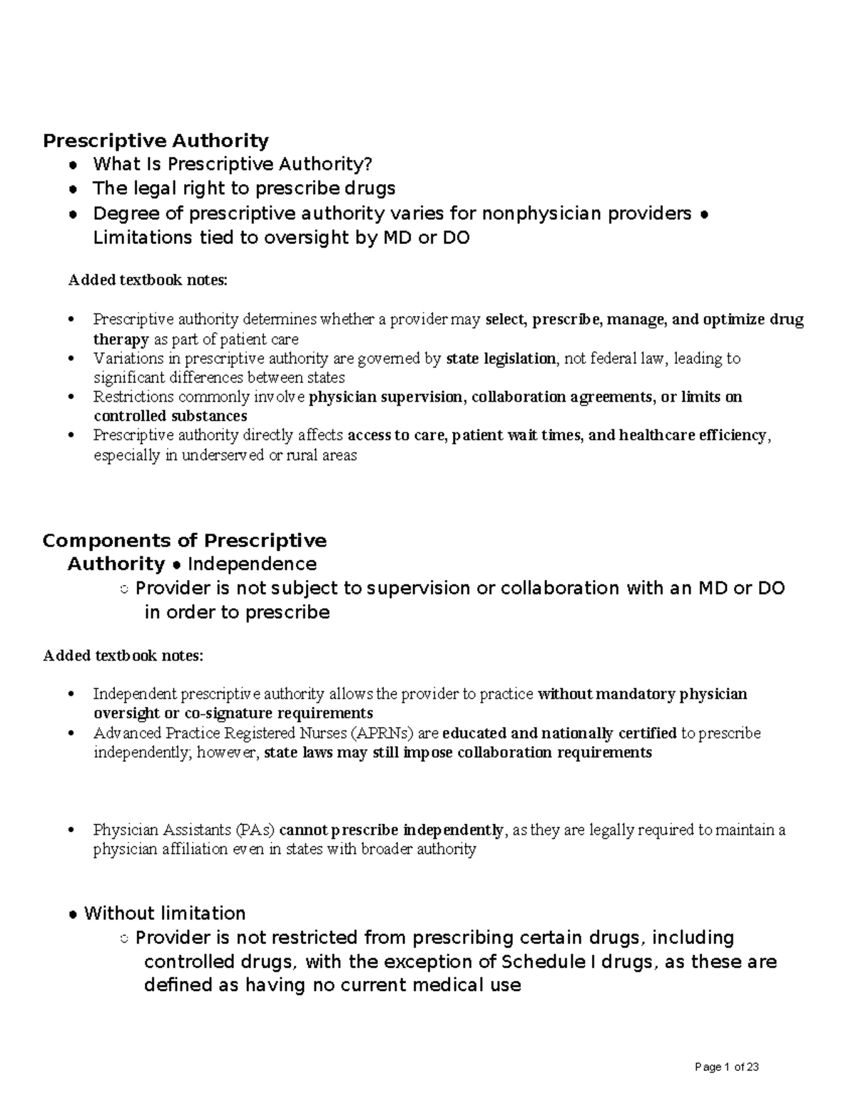 Prescriptive Authority Overview: Key Concepts and Regulations (PHAR 101 ...