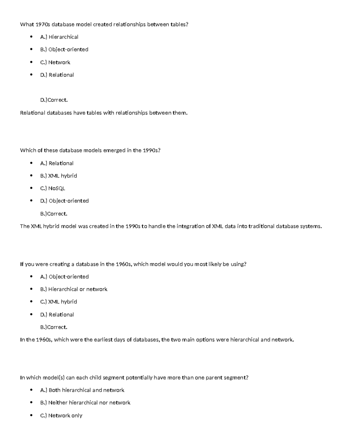 Unit 1 - Database Models Exploration and Challenges - Studocu