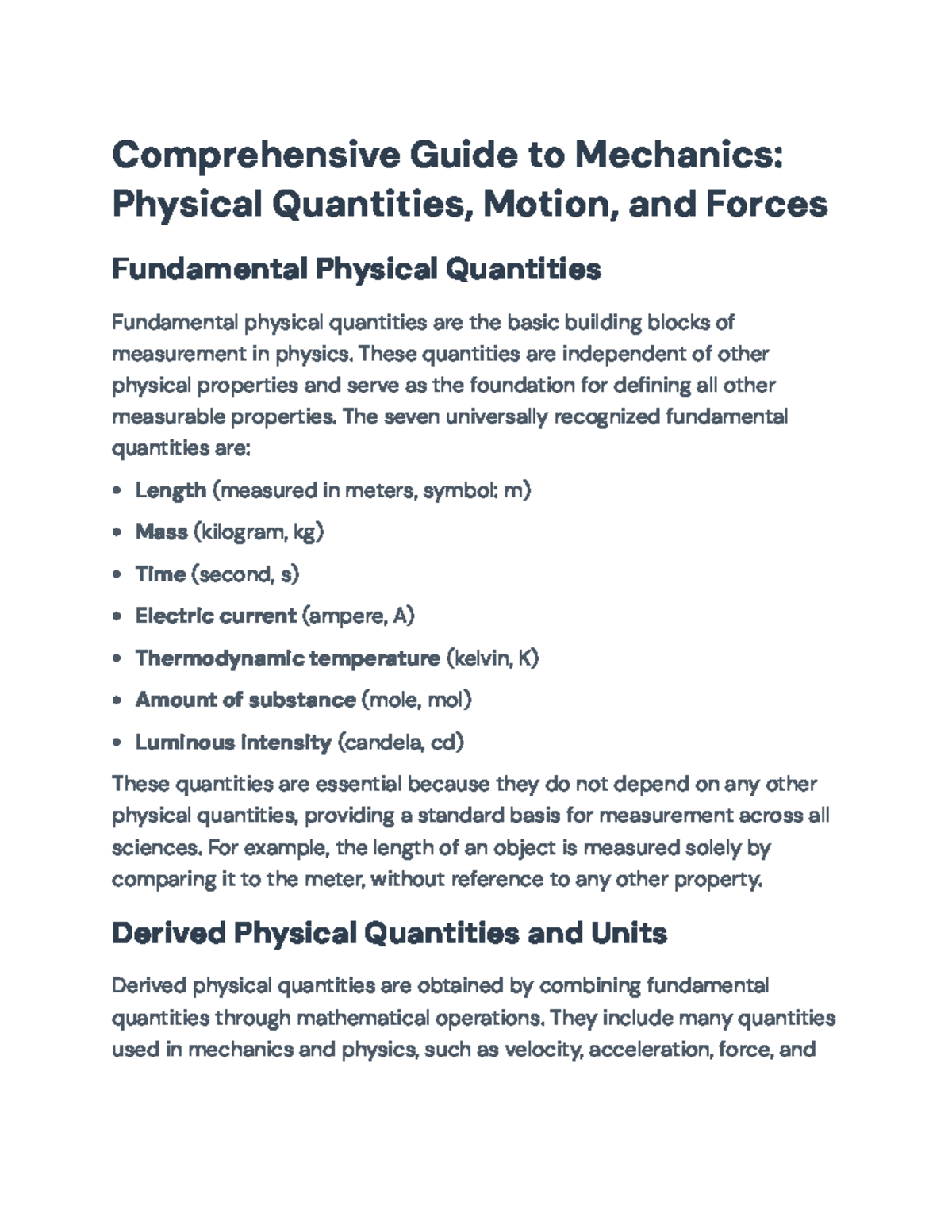 Comprehensive Guide to Mechanics (PHYS 101): Key Concepts & Motion Analysis - Studocu