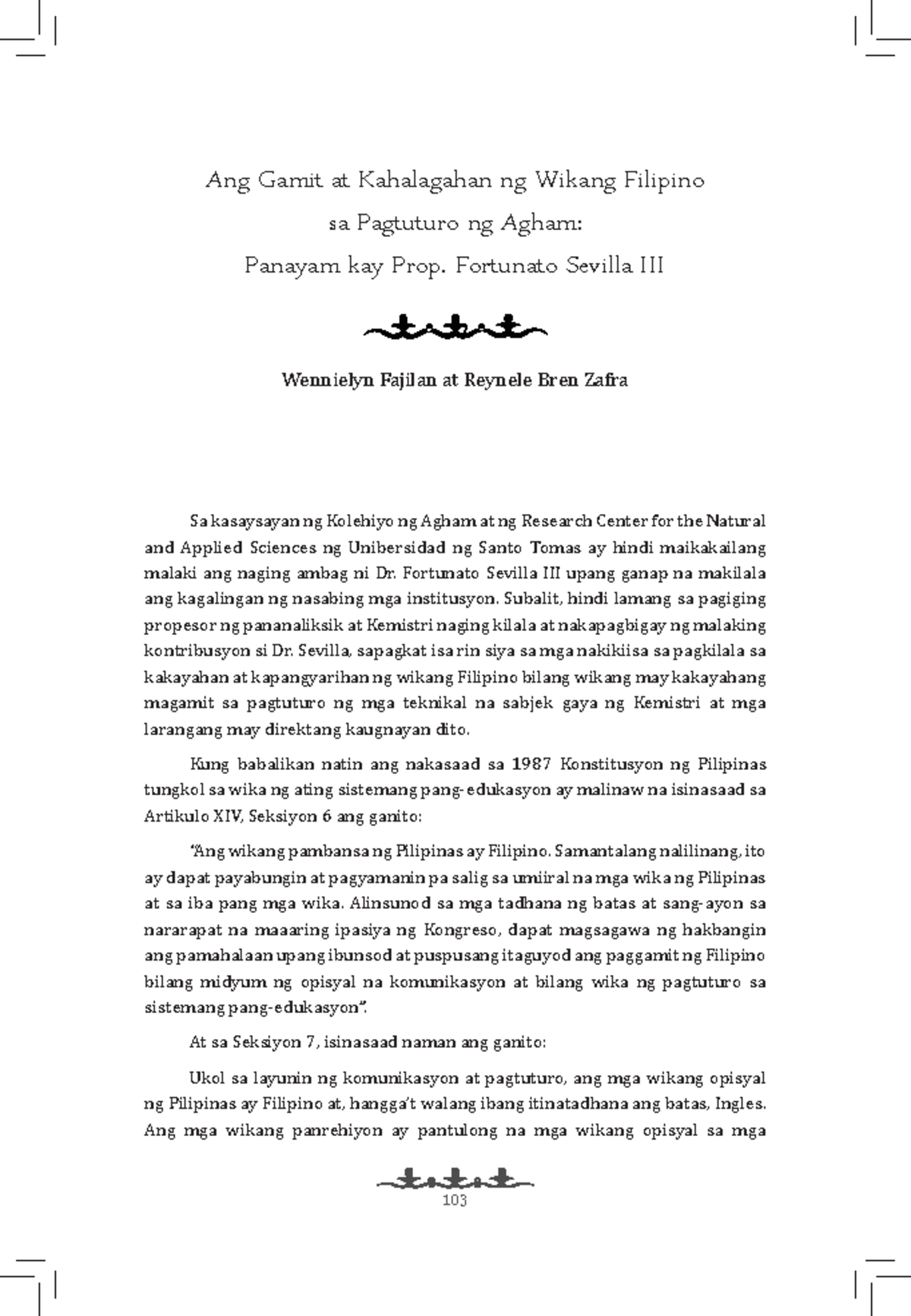 Hasaan Journal Tomo II 2015 116 123 2 8 - Ang Gamit at Kahalagahan ng ...