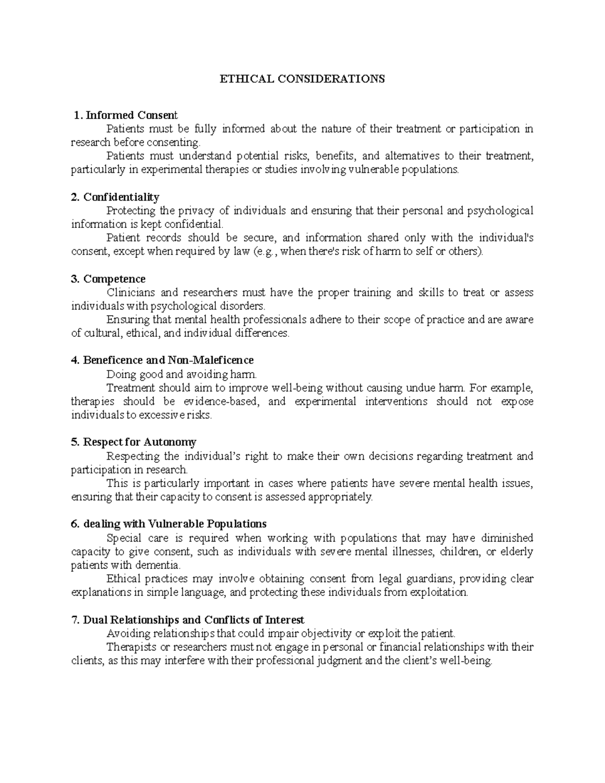 Ethical Considerations in Abnormal Psychology (PSY 405) - Studocu